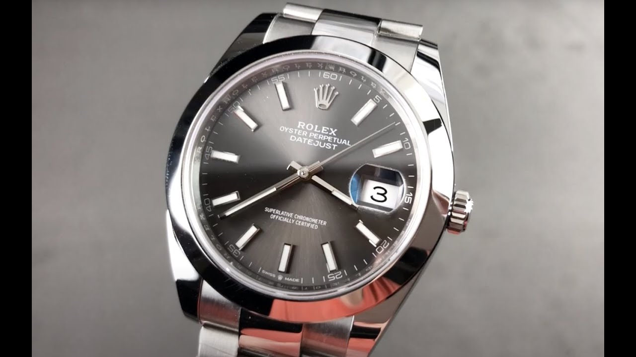 Rolex Datejust 41mm Dark Rhodium 126300 Rolex Watch Review - Mt. Watches